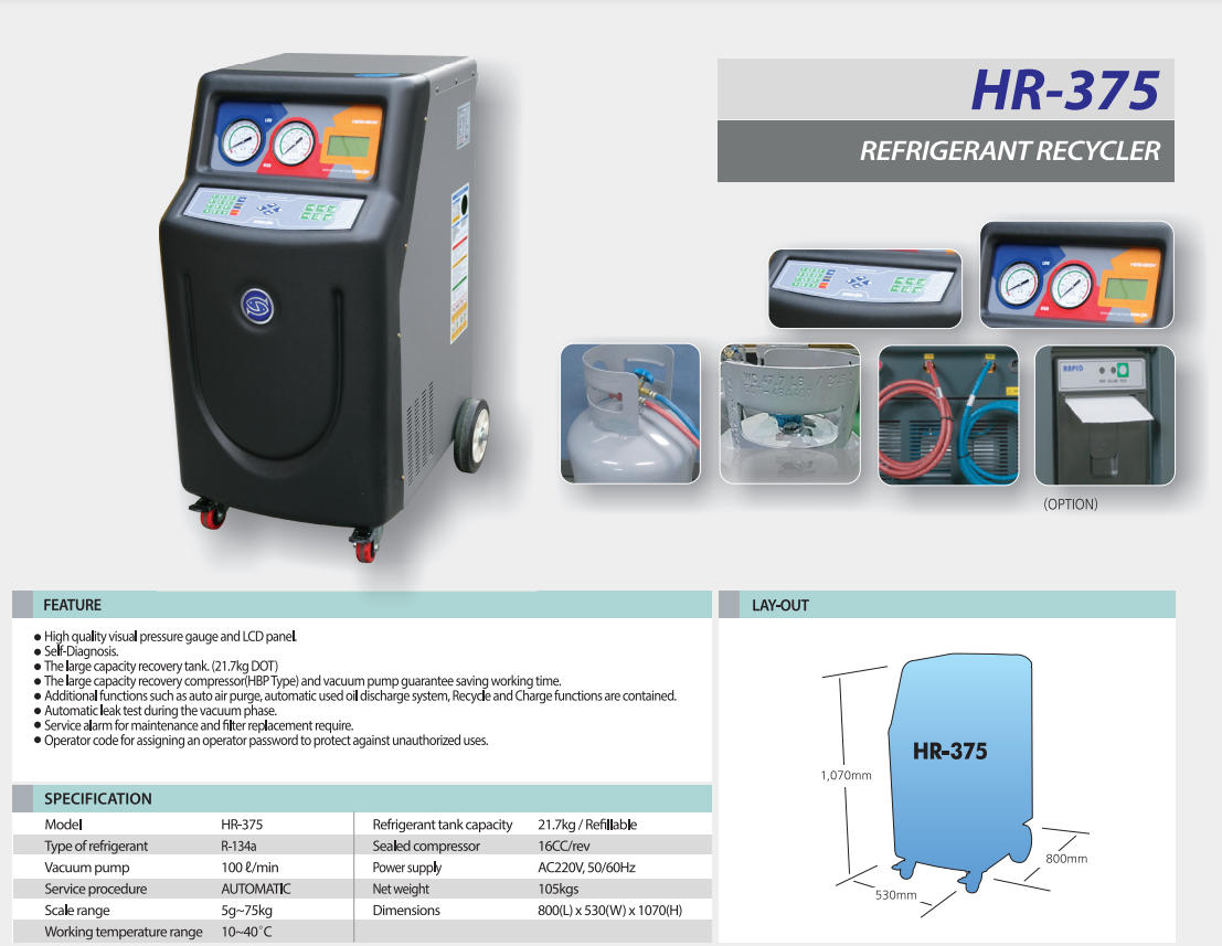 Refrigerant Recycler - HR-375